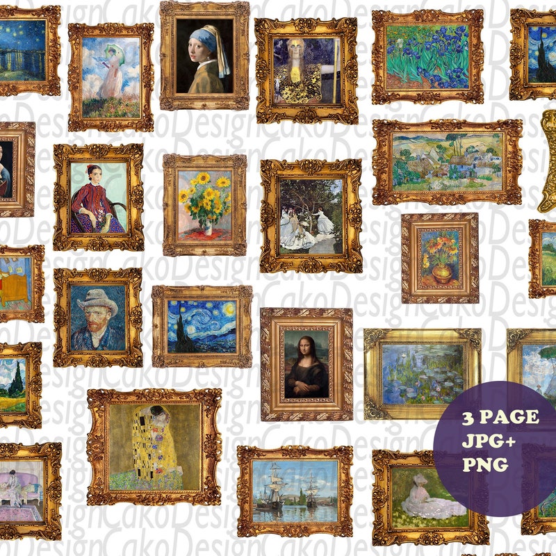 Famous Painting Clip Art - Etsy