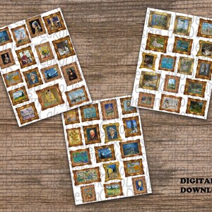 Framed Famous Paintings Png and Jpg Digital Sheet,van Gogh Collage - Etsy