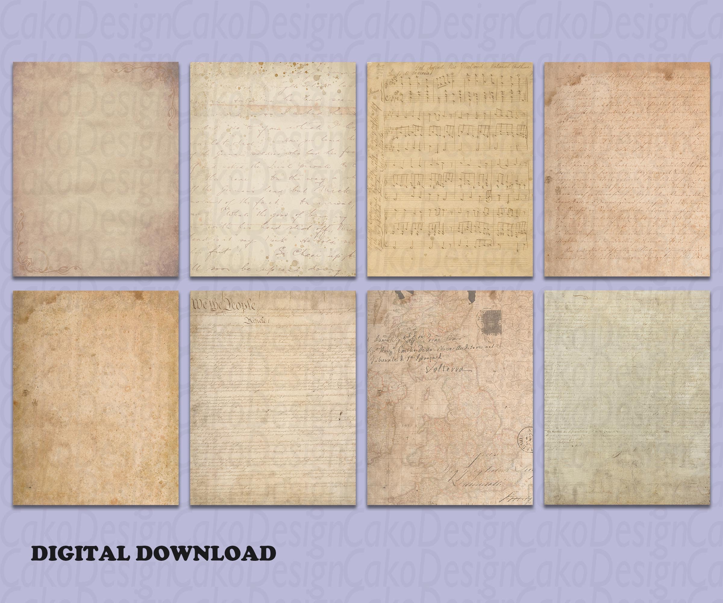 Vintage Old Stained Paper Printables, Printable Papers, Paper Texture ...