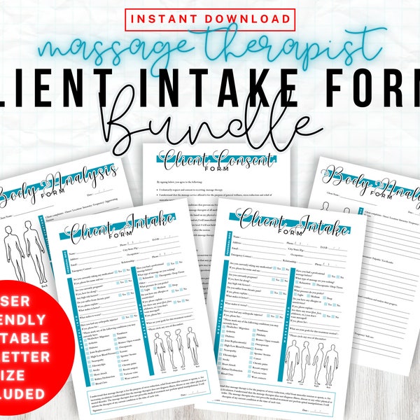 Massage Intake Template - Etsy