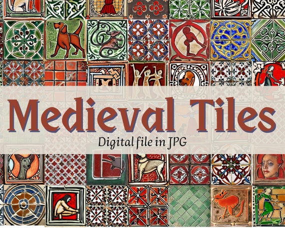 50 Medieval Inspired Digital Tiles in Jpg. Middle Age Clipart - Etsy