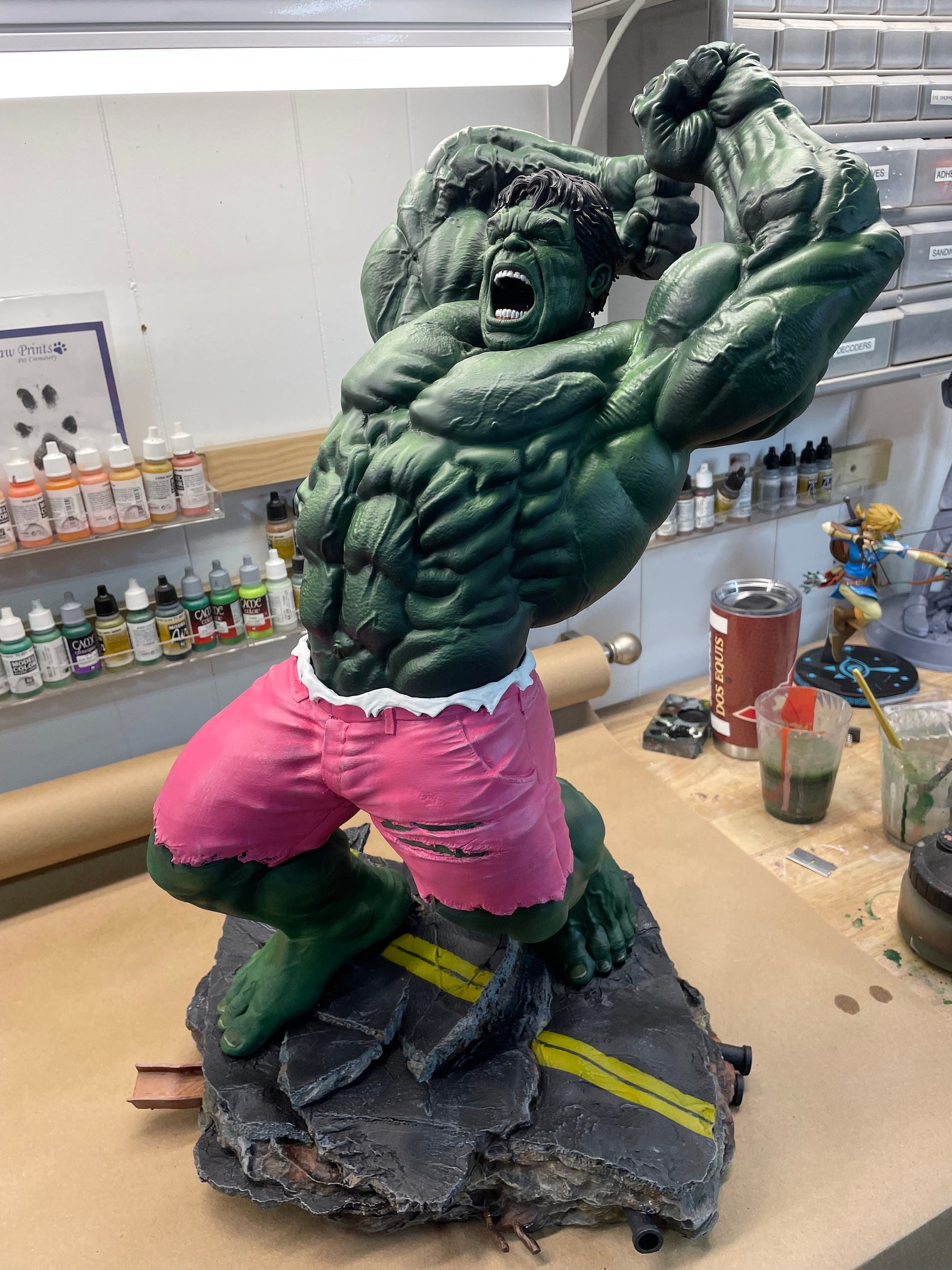 1/4 Scale Incredible Hulk Fan Art 3D Printed Statue Kit - Etsy