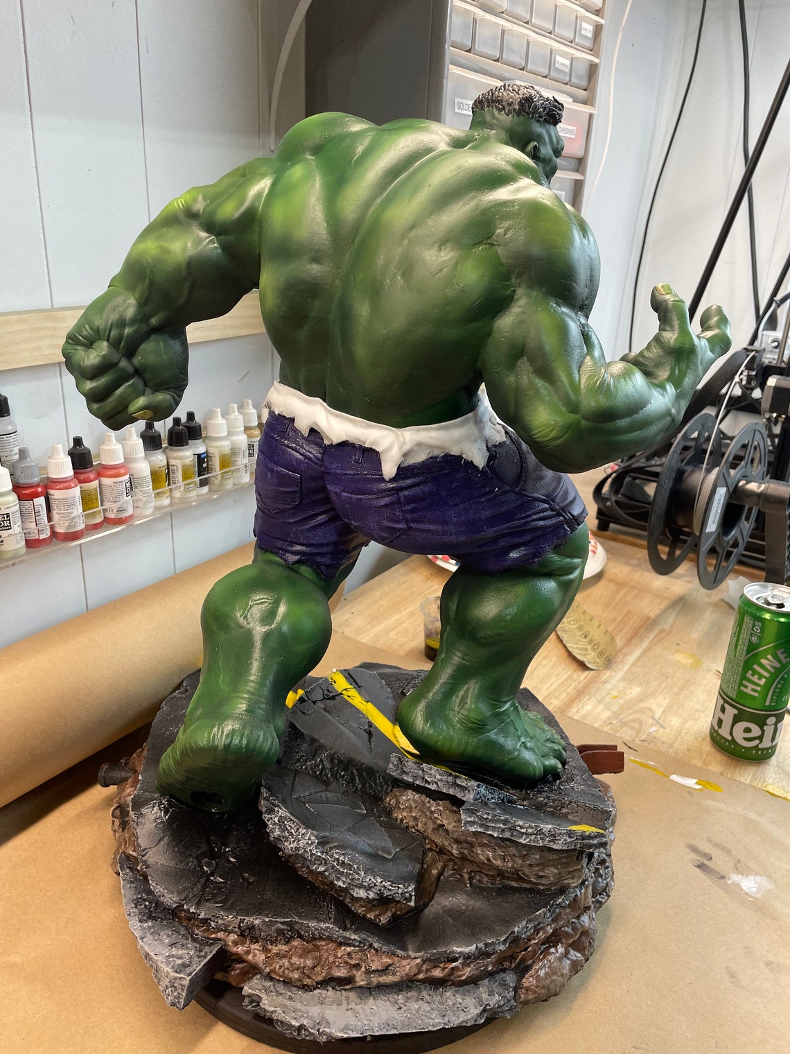 1/4 Scale Incredible Hulk Fan Art 3D Printed Statue Kit - Etsy