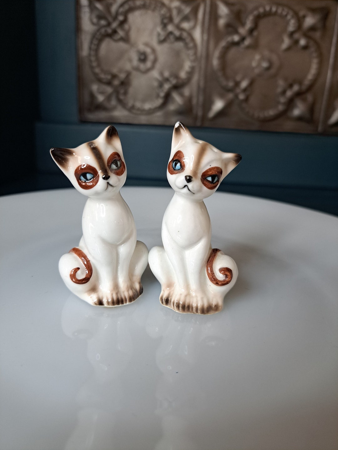 Salt and Pepper Set, Siamese Cat, MOD Cat, MCM Siamese Cat Salt and ...