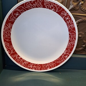 Corelle, Red Bandhani CHOICE 10-inch Dinner Plate, 7-in Salad Plate ...