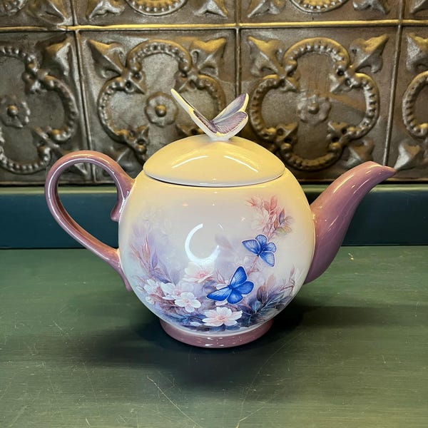 Purple Teapot - Etsy