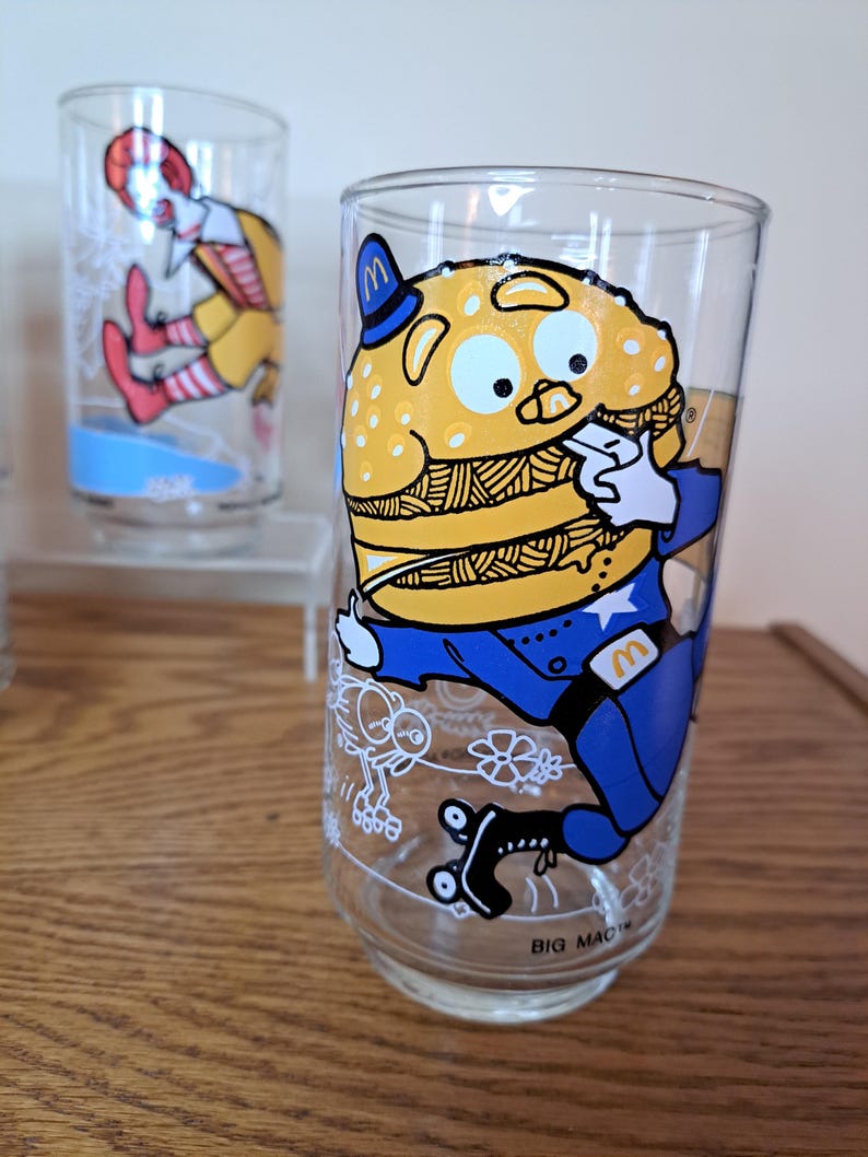 Vintage 1977 Mcdonald's Action Series, 5.5-in Collectors Glass/tumbler ...