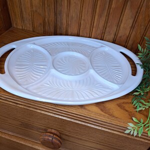 Pink Milk Glass, RARE Vintage Jeannette Glass Shell Pink Five Part ...