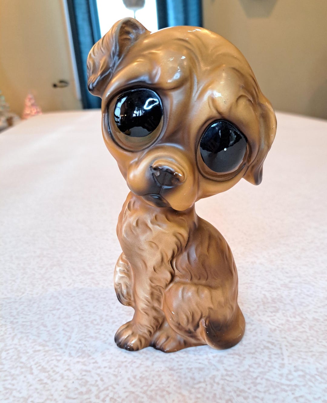 Lefton Pity Puppy Figurine Big Sad Eyes Dog, Big Eyes Puppy, MOD Pity ...