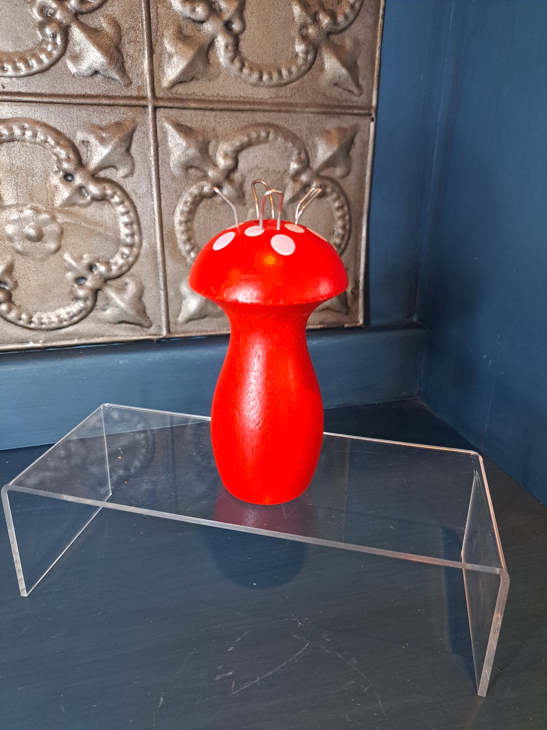 Mushroom Hook Loop, Vintage Hearth Song Knitting Hook Lopp Wooden Spool ...