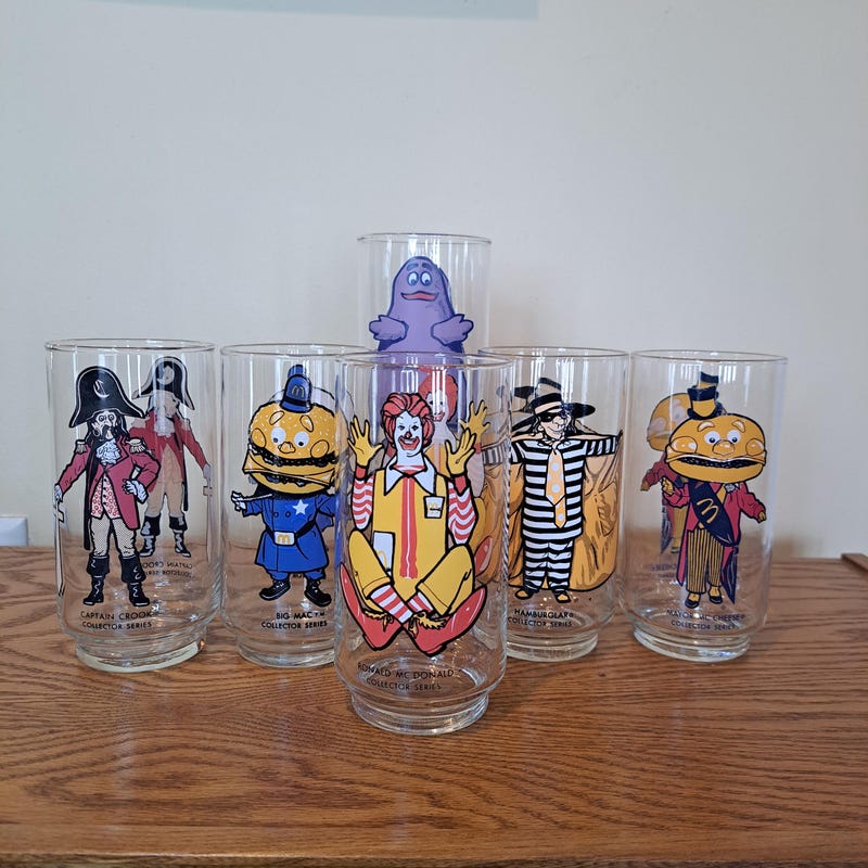 Vintage Mcdonalds Glass Set - Etsy