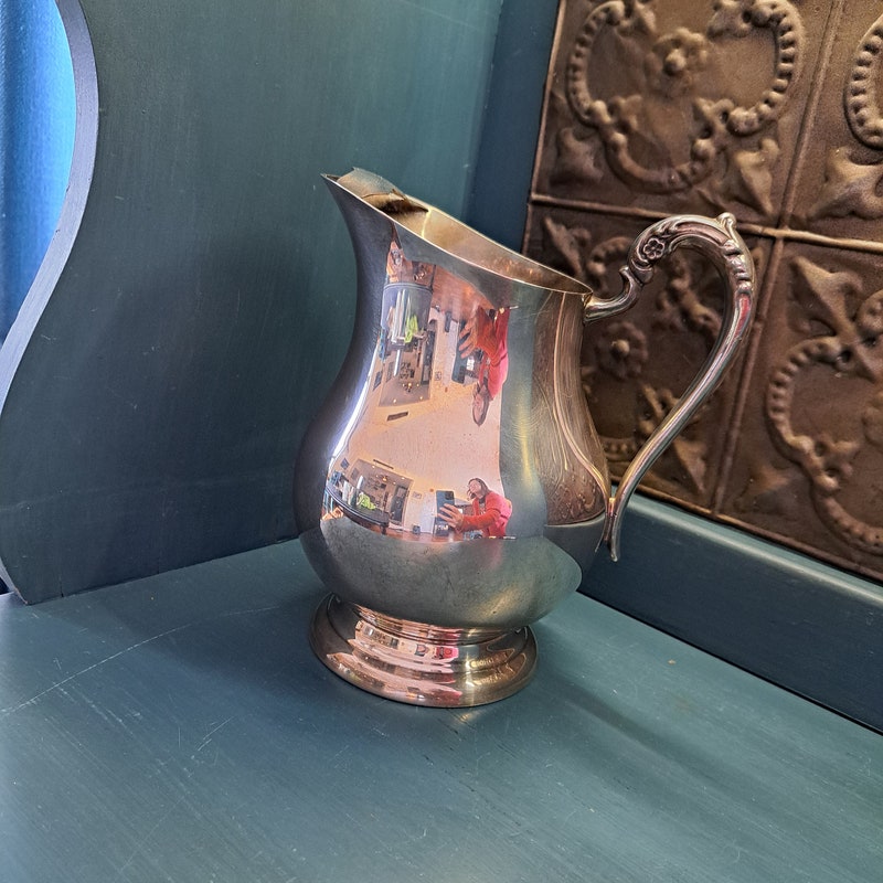 Silver Plate Pitcher - Etsy