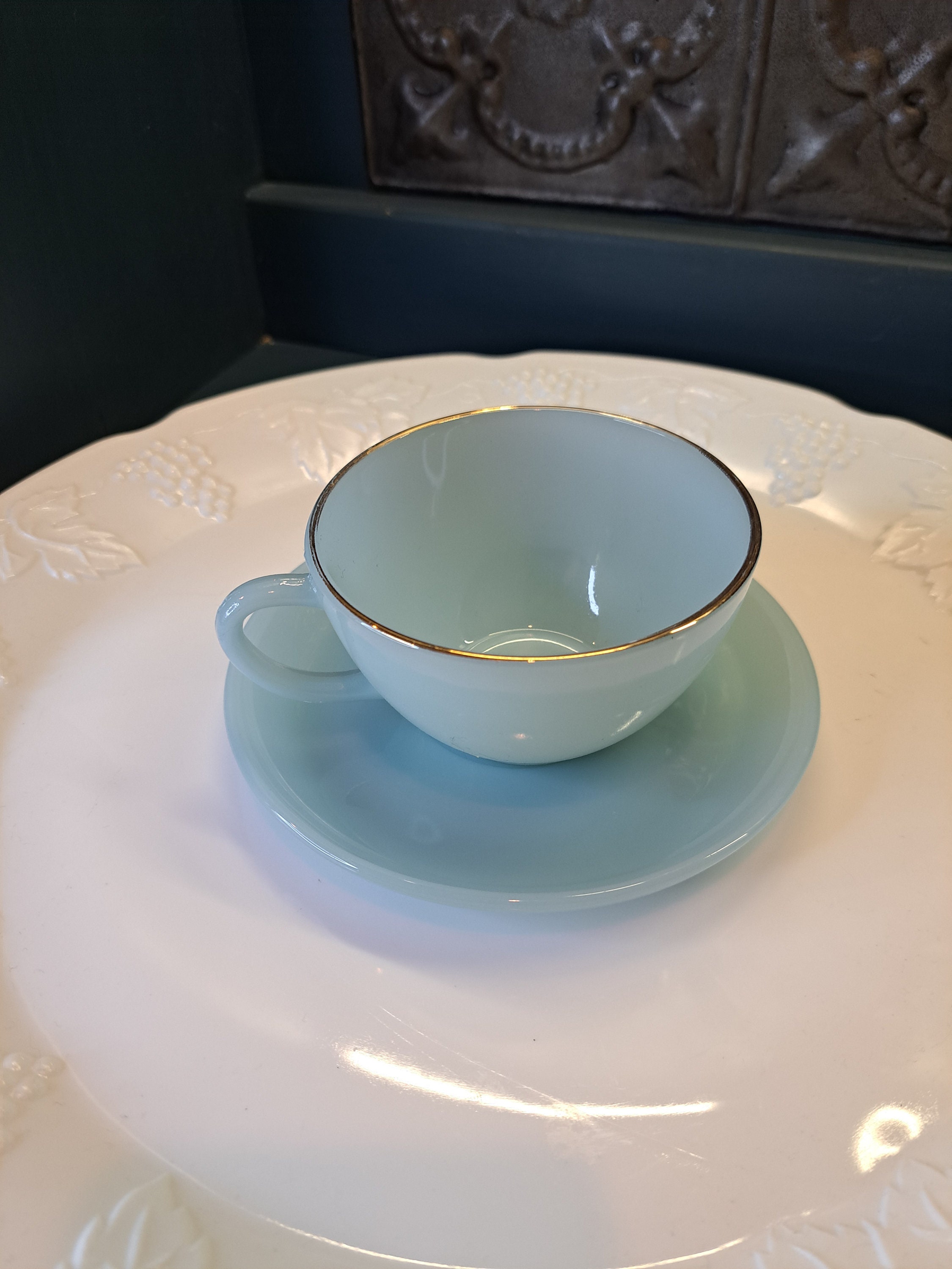 Fire King Delphite Blue, Fire King Turquoise, CHOICE, D Handle Coffee ...