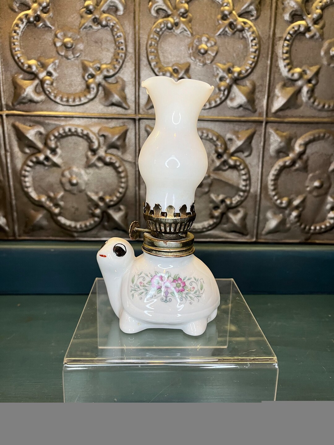 Oil Lamp, Miniature Oil Lamp Turtle, Figural Oil Lamp, Collector Oil ...