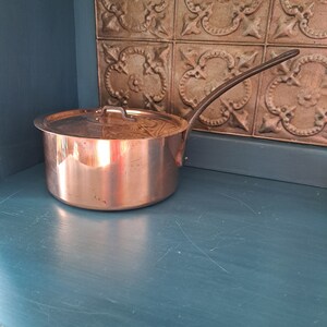 Copper Baumalu Saucepan, Made in France, Vintage Copper Pan With Lid ...