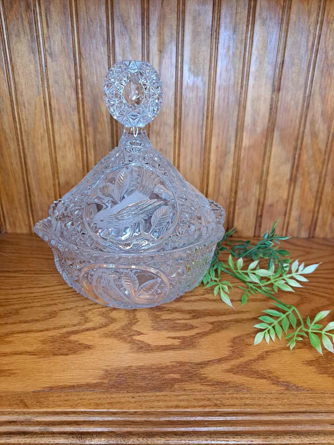 Bird Candy Dish, Crystal Candy Dish, Dish From the Vintage Hofbauer the ...