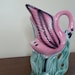 Flamingo Pitcher, Mid Century Modern Flamingo Vase, Porcelain Flamingo ...
