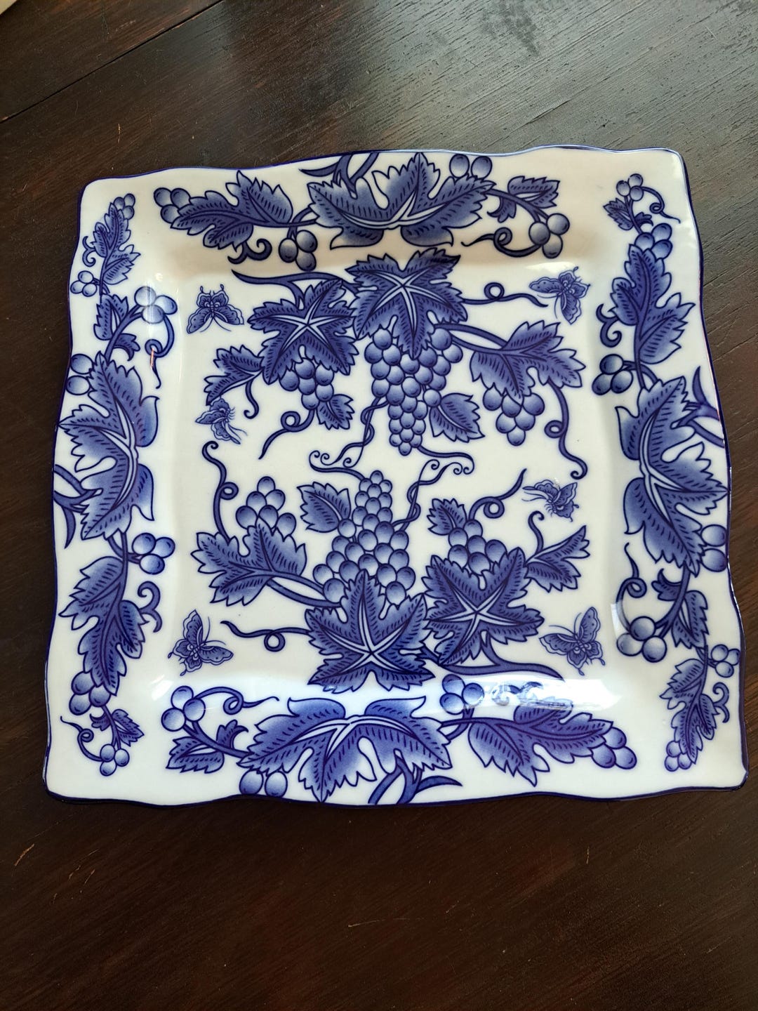 Blue Plate, Blue Willow Dinner Chop Plate, Delph Blue and White ...
