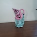 Flamingo Pitcher, Mid Century Modern Flamingo Vase, Porcelain Flamingo ...