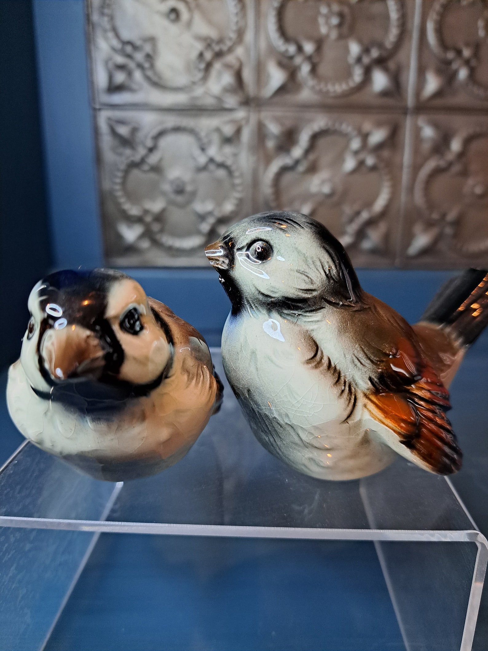 Goebel Pair Vintage Goebel Bird Figurines Sparrows One - Etsy