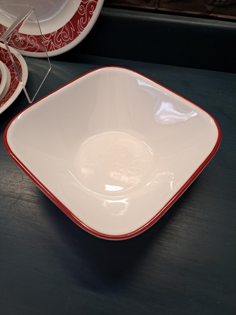 Corelle, Red Bandhani CHOICE 10-inch Dinner Plate, 7-in Salad Plate ...