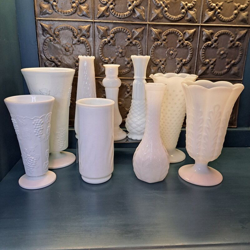 White Milk Glass - Etsy