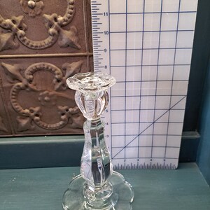 Cut Glass Candle Holders, CHOICE of Pair Set Cut Glass Tiered Taper ...