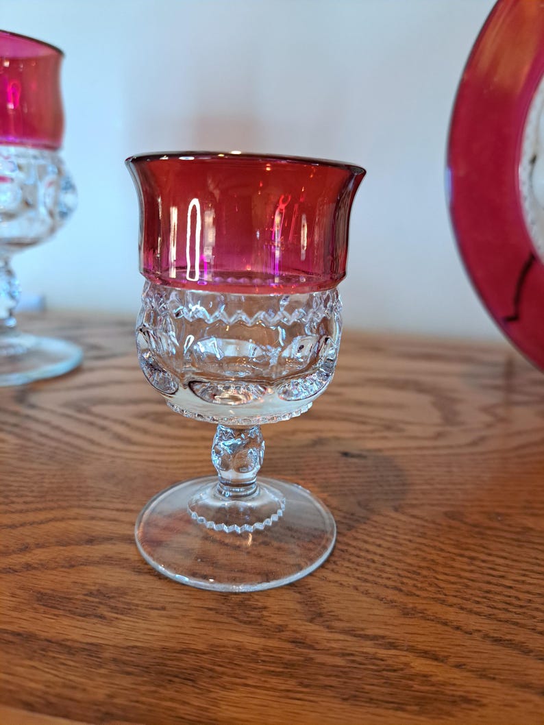 Kings Crown, Ruby Flashed Drinking Glass, CHOICE, Plate, Tumbler ...