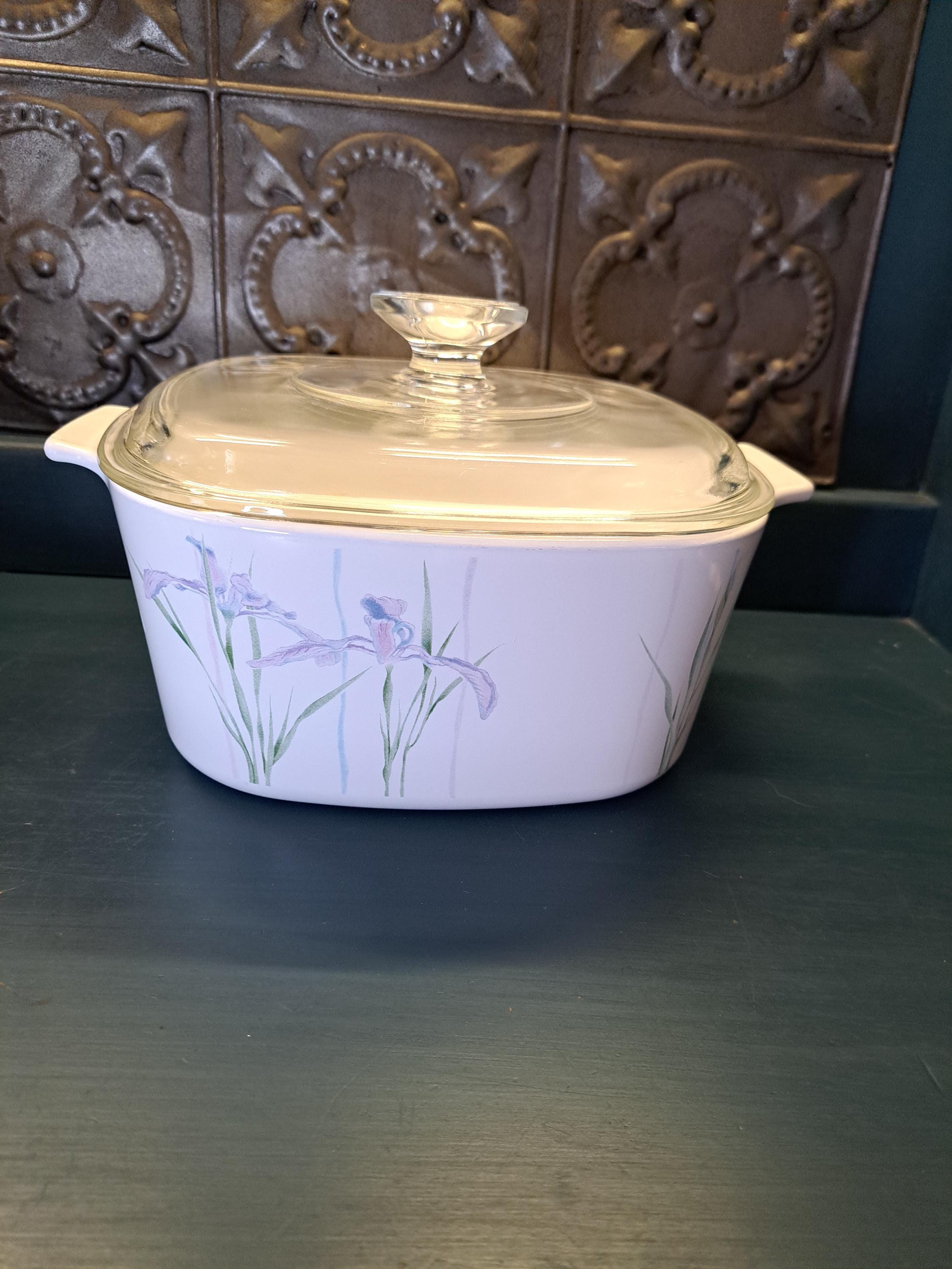 CORNING WARE, CHOICE Vintage Shadow Iris Corning Ware 3L A-3-B, 2L A-2 ...