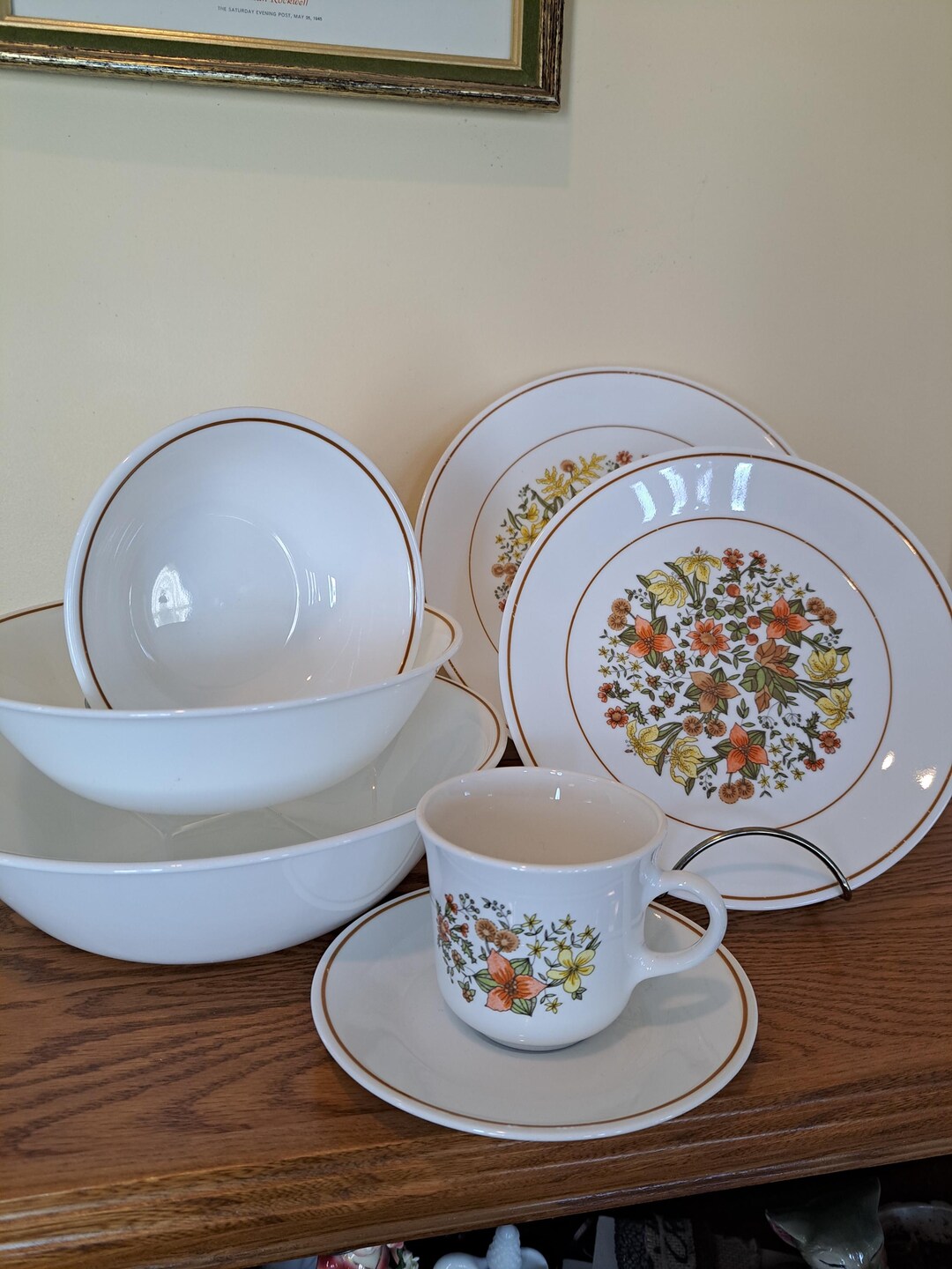 Corelle Replacement, Indian Summer, Serving Bowl, Dinner Plate, Coffee ...