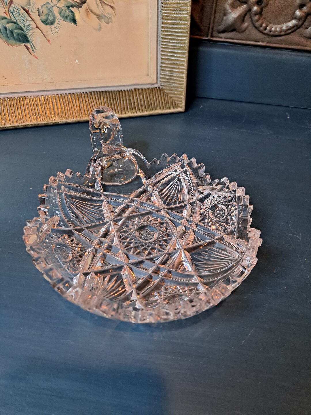 American Brilliant Dish, Crystal Dish,turn of the Century American ...