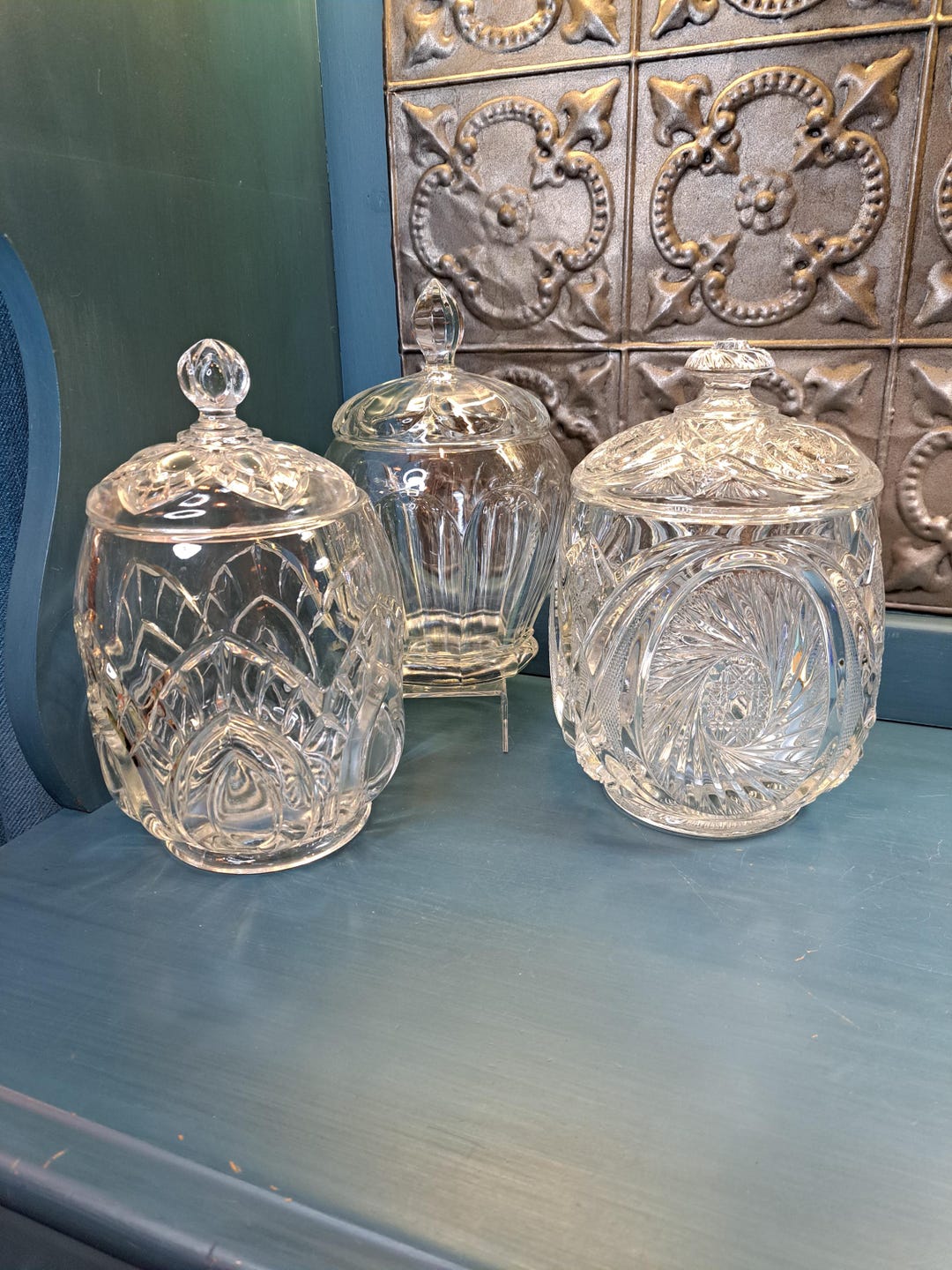 Biscuit Jar, EAPG Canister, CHOICE, Mckee Aztec, Glass Canister Jar ...