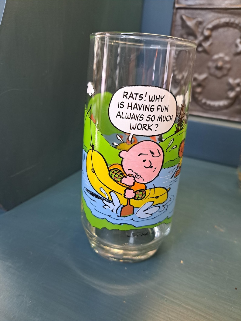 Peanuts Glass - Camp Snoopy Collection - Mcdonalds Promotional Glasses ...