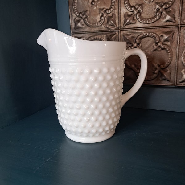 Milk Glass Pitcher - Etsy