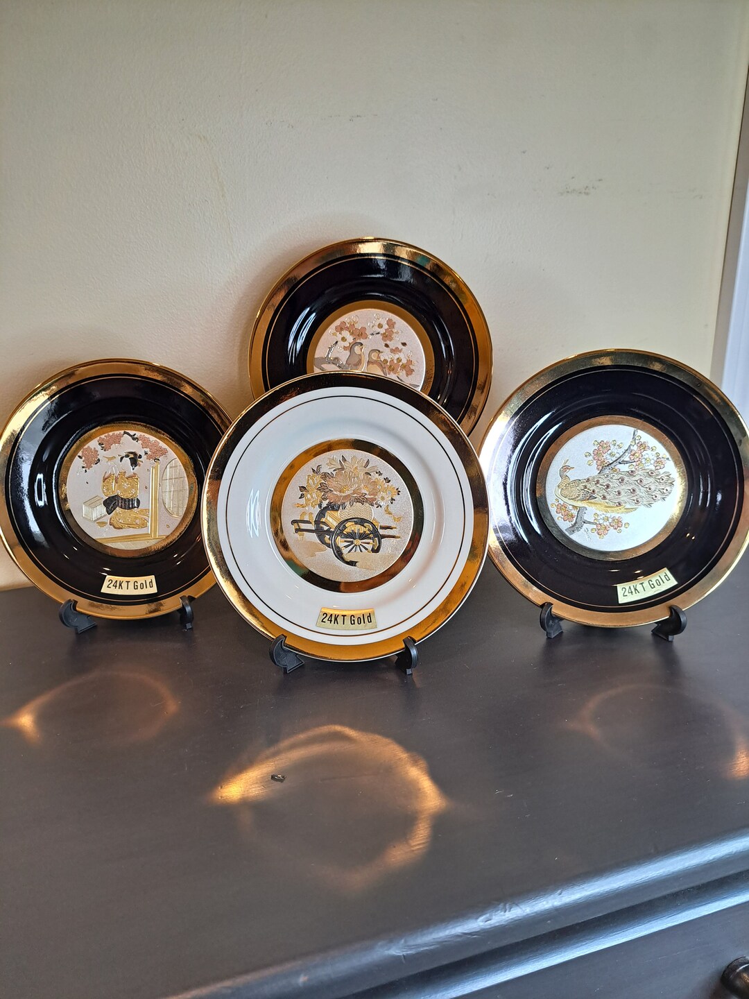 Chinoiserie Decorative Plate, Choice, 24 Ct. Trime Art of Chokin Plates ...