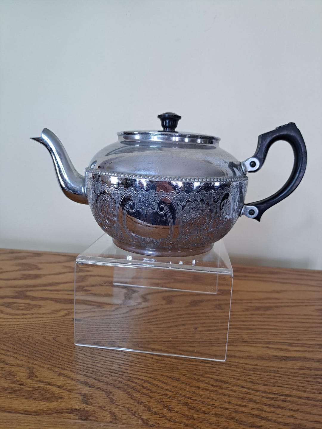 Teapot, Vintage Sona Chrome Aluminum Teapot Made in England , Vintage ...