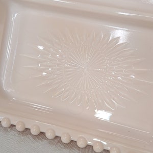 Pink Milk Glass, RARE Vintage Jeannette Glass Shell Pink Vanity Tray ...