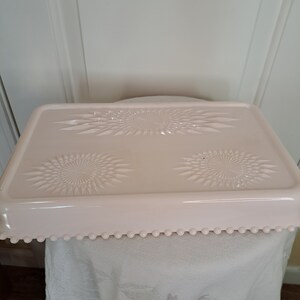 Pink Milk Glass, RARE Vintage Jeannette Glass Shell Pink Vanity Tray ...