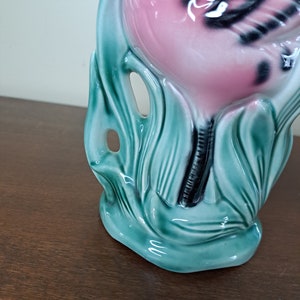 Flamingo Pitcher, Mid Century Modern Flamingo Vase, Porcelain Flamingo ...