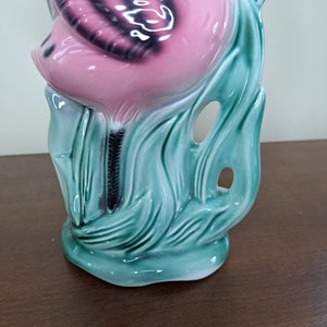 Flamingo Pitcher, Mid Century Modern Flamingo Vase, Porcelain Flamingo ...