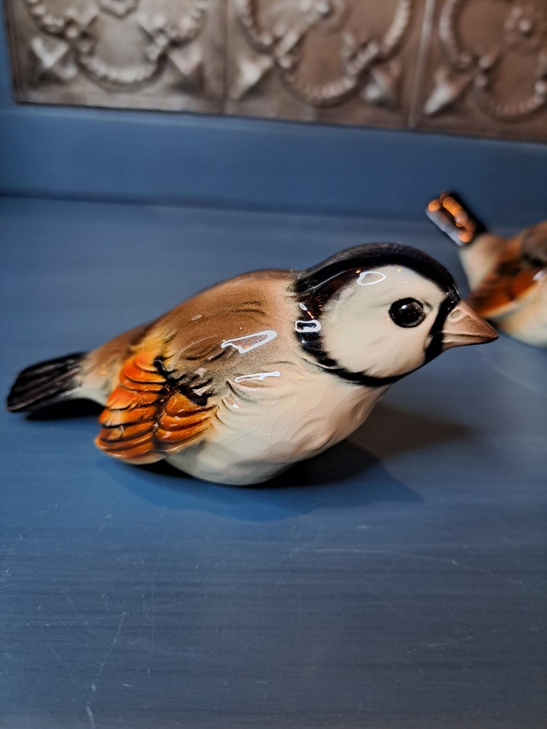 Goebel Pair Vintage Goebel Bird Figurines Sparrows One - Etsy