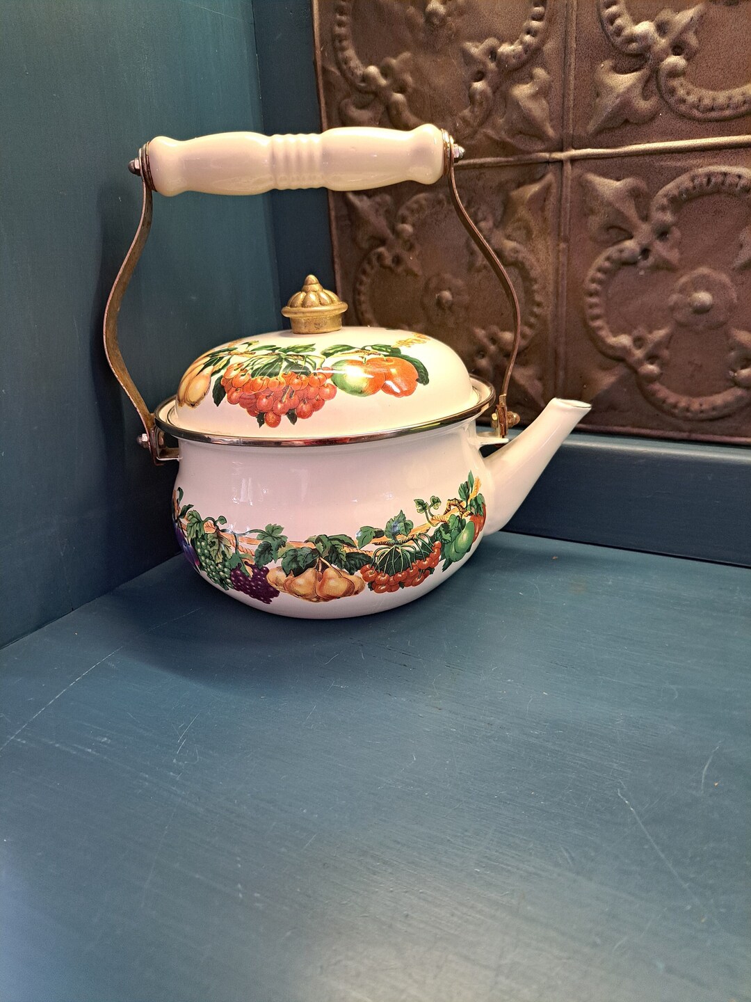 Tea Kettle, Vintage Tabletops Unlimited Kensington Garden Tea Pot ...