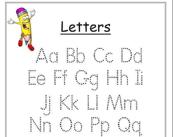 Letter Tracing - Upper & Lower Case - Etsy