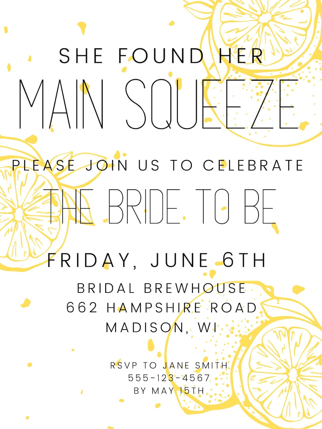 She Found Her Main Squeeze Invitation - Etsy