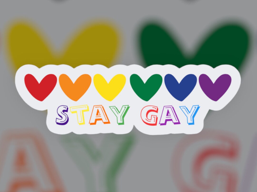Stay Gay Sticker Decal - Smudge Proof and Water Resistant. Great for ...