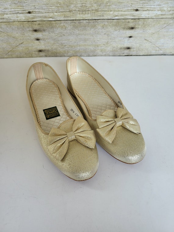 metallic gold slippers - Gem