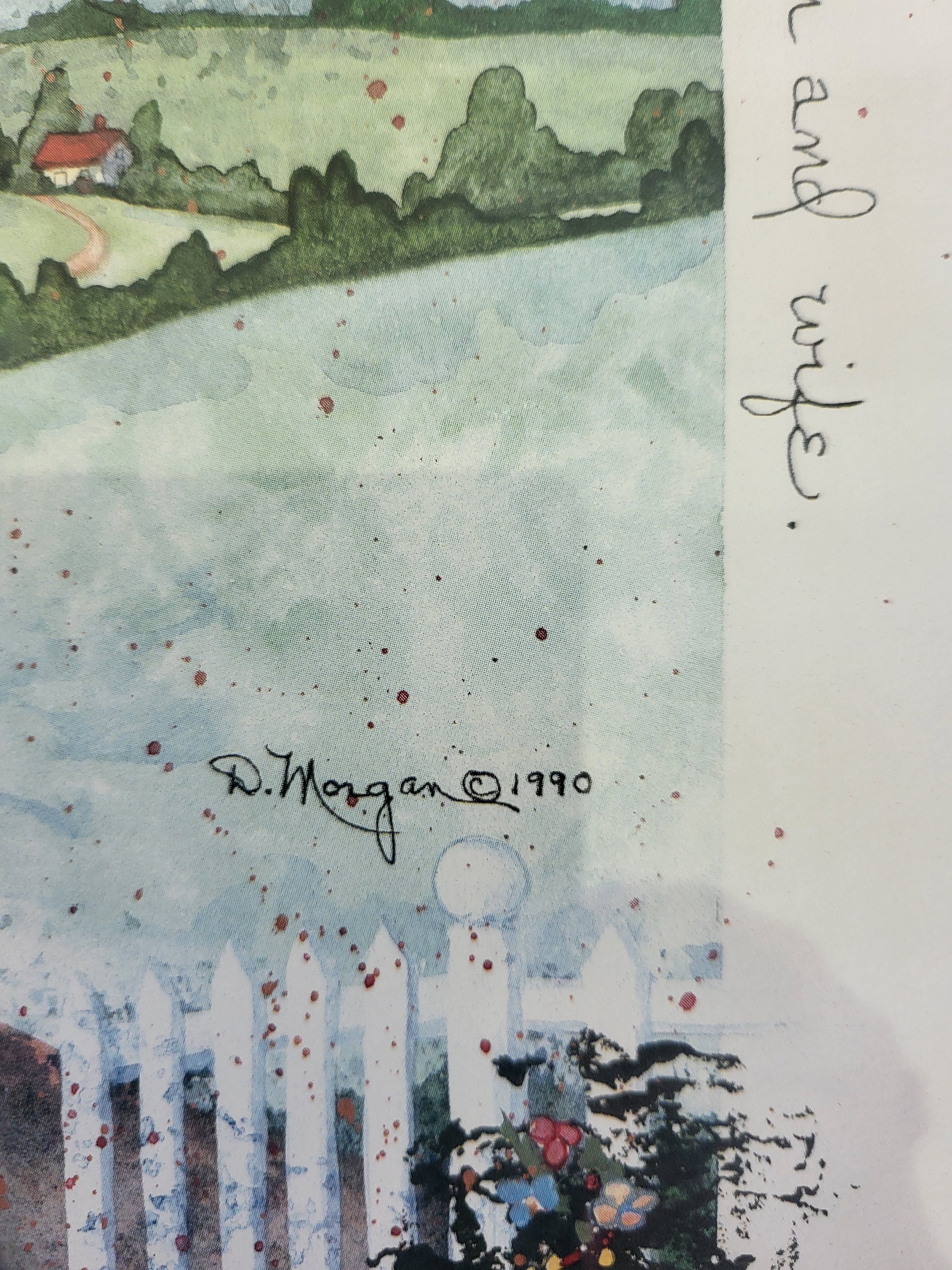 Vintage D. Morgan 'man and Wife' Framed Watercolor Wedding Print - Etsy