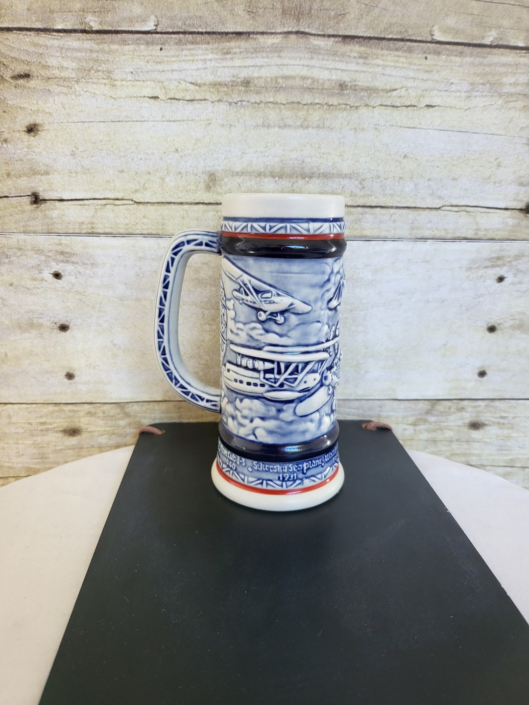 Vintage 1982 Avon Airplane-flight/aviation Themed Ceramic Mug/stein ...