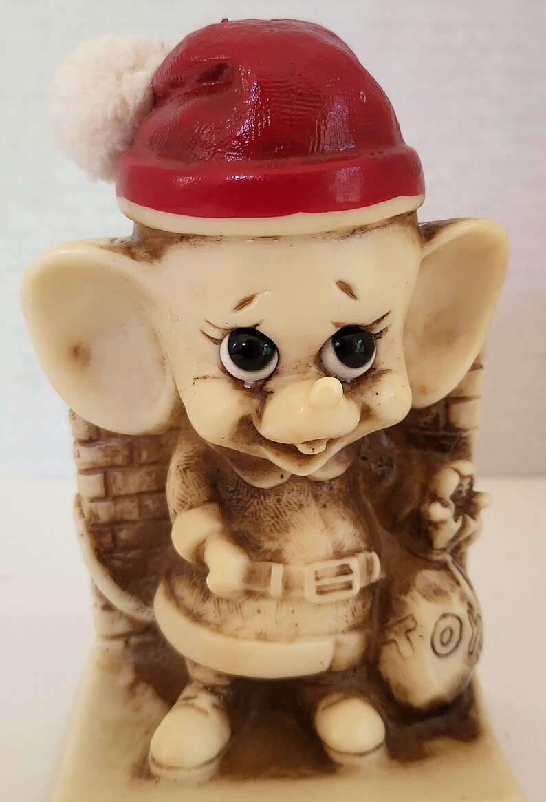 Vintage 1969 Russ Berrie Wallace Berrie Merry Christmas Mouse Santa ...