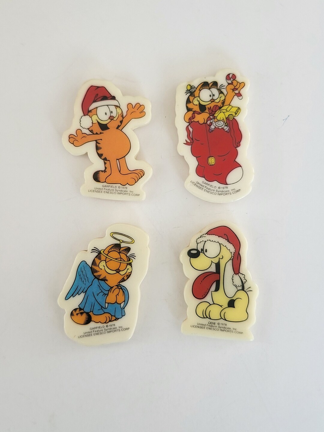 Vintage 1978 Garfield & Odie Christmas Refrigerator Magnets Set of 4 ...